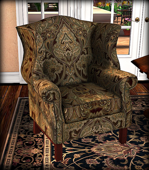 Second Life Marketplace - Brocade WING CHAIR COPY