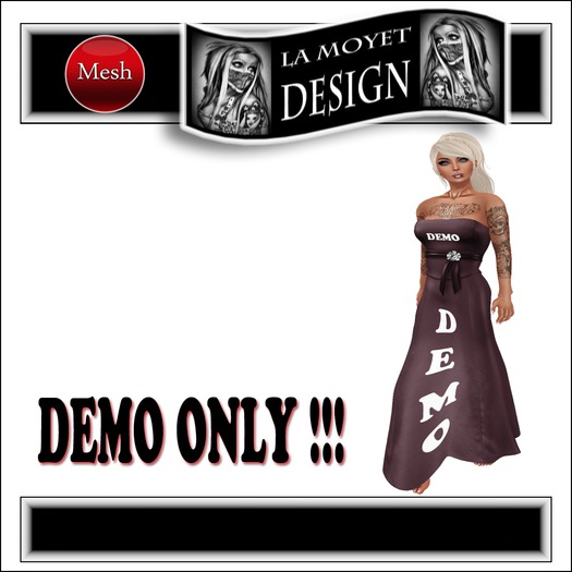 Second Life Marketplace - ~LM~Mesh Strapless Dress Luna [Demo]
