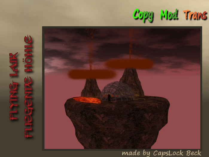Second Life Marketplace - Flying lair small edition - Flying rock - Skybox