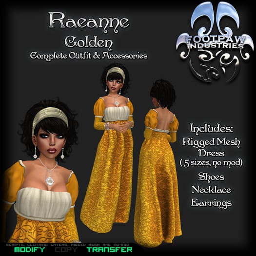 Second Life Marketplace - [FPI] Raeanne Golden~ Complete Outfit with ...