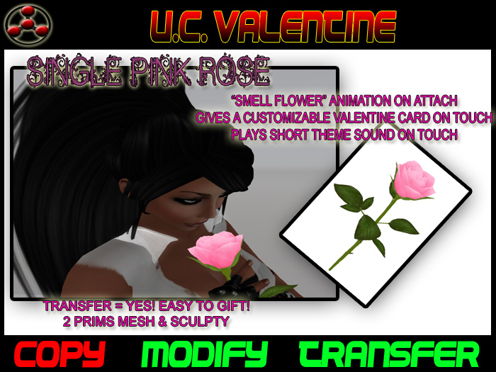 Second Life Marketplace - Single Pink Rose - Includes animation ...