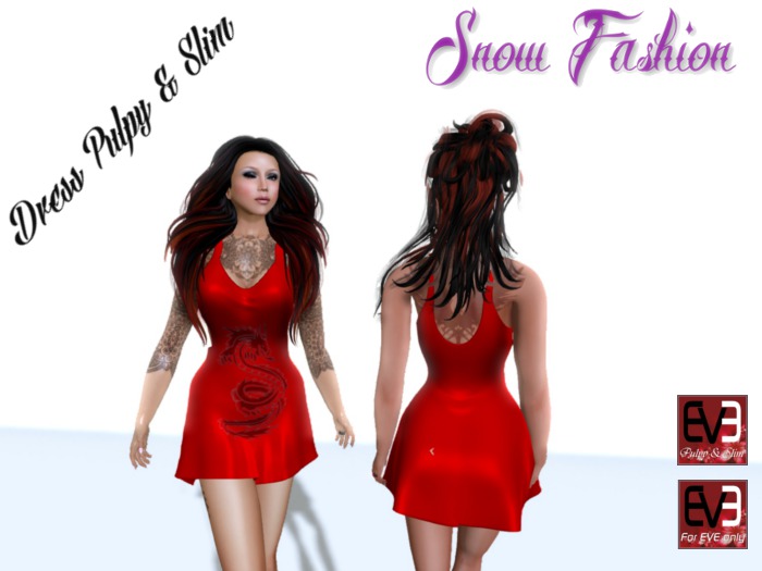Second Life Marketplace - Dress classic dragon red - EVE