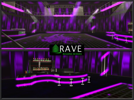 Second Life Marketplace - Rave - Club Neon (Purple) - Low Prim Prefab ...