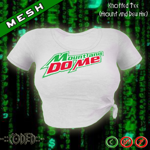 Second Life Marketplace - ..:: CODED ::.. Women's Knotted Tee (Mount N ...