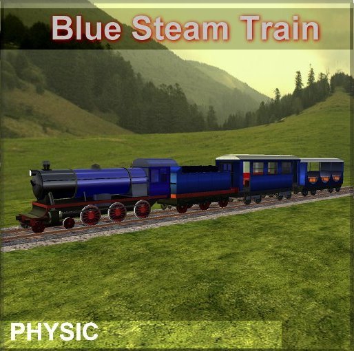 Second Life Marketplace - Light blue steam train box