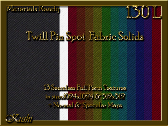 Second Life Marketplace - Twill Pin Spot Solids Seamless Textures ...