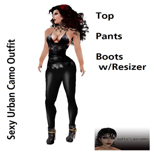Second Life Marketplace Sexy Urban Camo Outfit