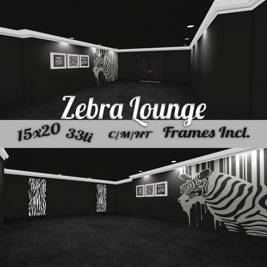 Second Life Marketplace - BabyDoll. Zebra Lounge