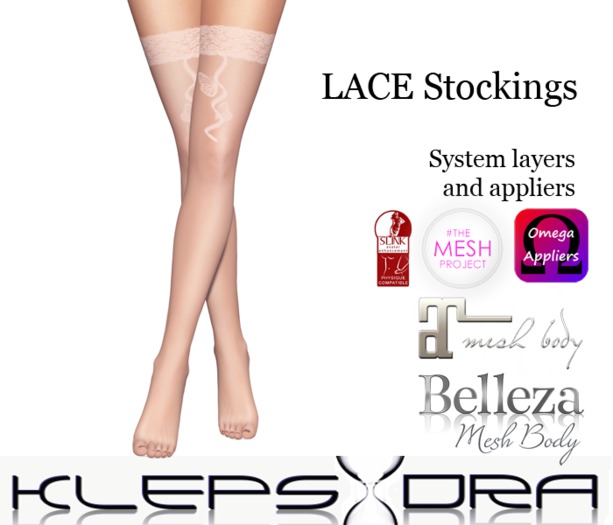 Second Life Marketplace Klepsydra Lace Stockings Nude Appliers