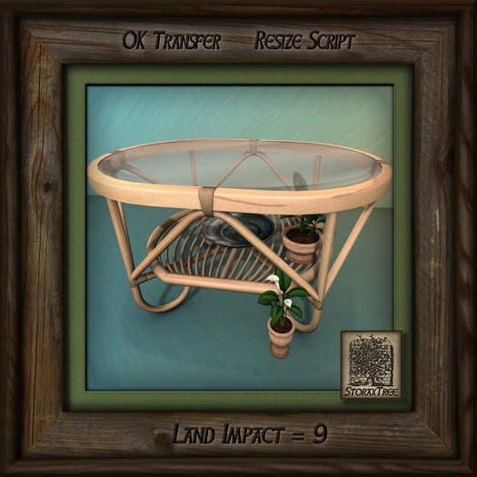 Second Life Marketplace - Tropics Blonde Patio Table Bc