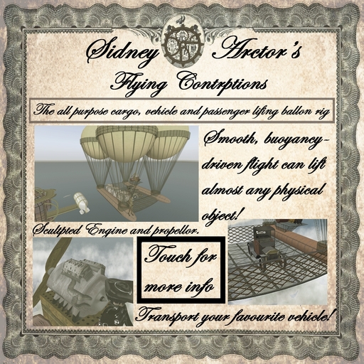 Second Life Marketplace - Balloon Cargo Rig by Sidney Arctor