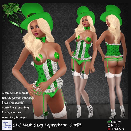Second Life Marketplace Slc Mesh Sexy Leprechaun Outfit 2144
