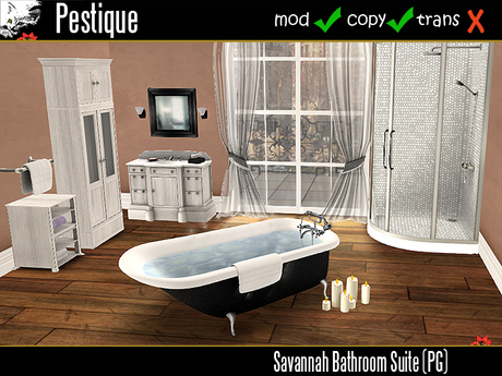 Second Life Marketplace - Savannah Bathroom Suite (PG)