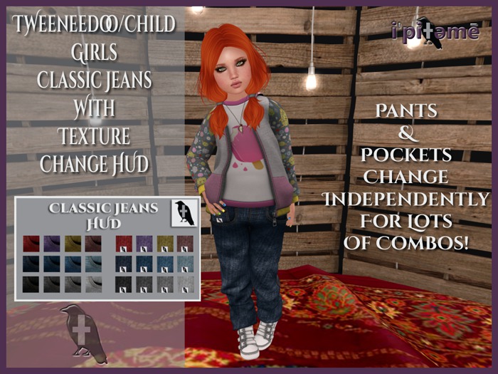 Second Life Marketplace - ~i~ Classic Jeans Tweeneedoo/Child (Wear To ...