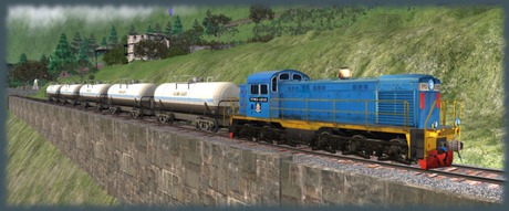 Second Life Marketplace - Train Diesel TGM3 1010 blue Tank Car Train