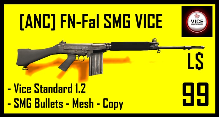 Second Life Marketplace - [ANC] FN FAL SMG VICE (BOX) PROMO
