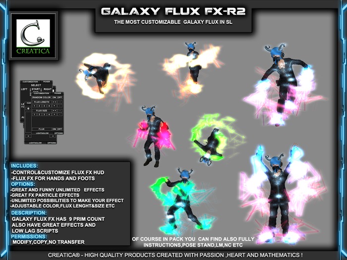 Second Life Marketplace - [CREATiCA] Galaxy Flux FX R2 Particle 5.0.1
