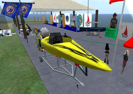 Second Life Marketplace - SWB AQUAPLANE SKI BOAT - and water skis