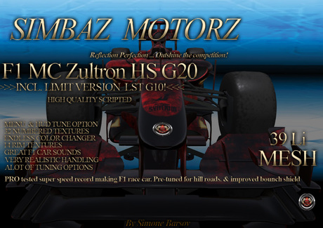 Second Life Marketplace - [SM] F1 MC Zultron G13 HST v2