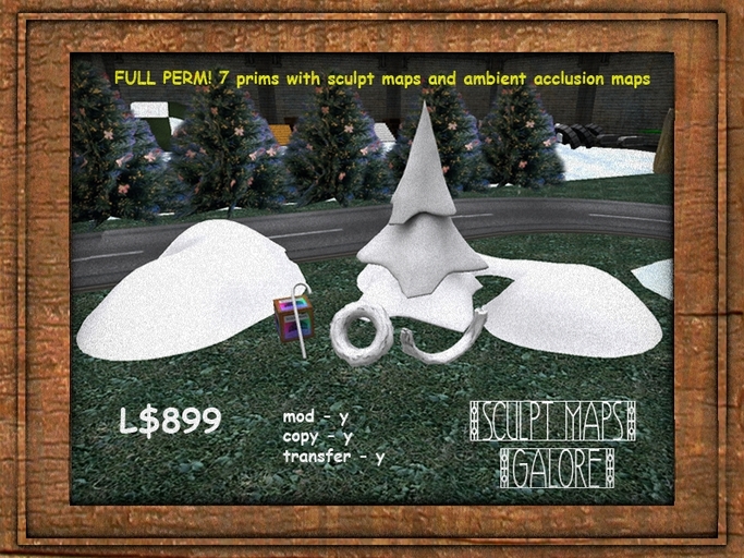 Second Life Marketplace - Sculpt maps Christmas box - full perm XSTREET ...