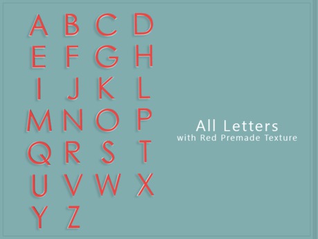 Second Life Marketplace - Full Set of Letters - Chiseled ABC