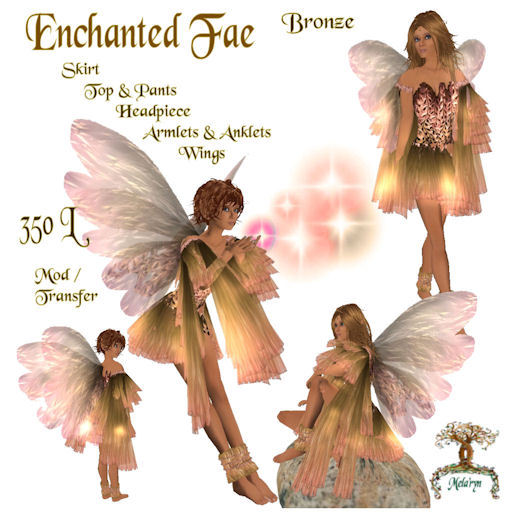 Second Life Marketplace - Enchanted Fae Bronze - Fairy outfit