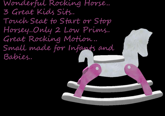 Second Life Marketplace - Rocking Horsey Pink & White