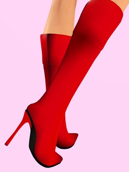 Second Life Marketplace - Red Plastic Boots