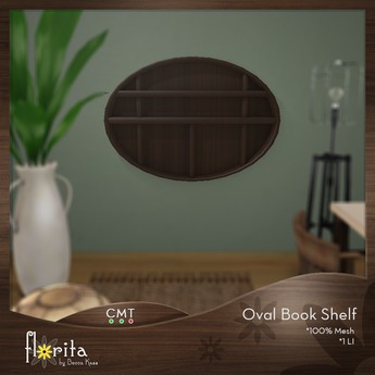 Second Life Marketplace - florita * oval book shelf