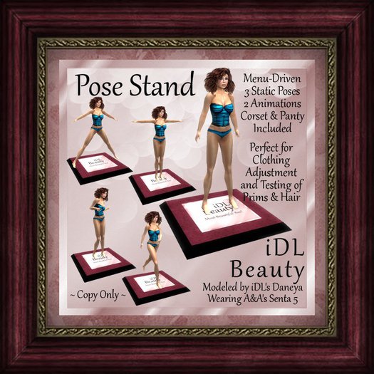Second Life Marketplace - iDL ~ Beauty Pose Stand - MULTI FEATURE