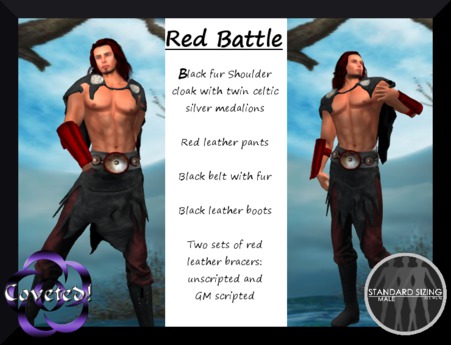 Second Life Marketplace - RED BATTLE for MEN by COVETED!