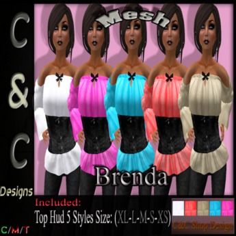 Second Life Marketplace - C&C Mesh Brenda Hus 5 Styles