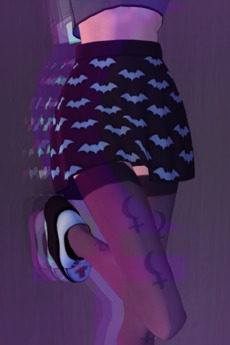 Second Life Marketplace - + black moon + bat skirt - Blue