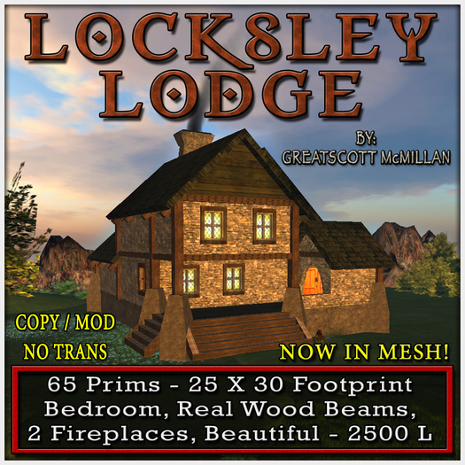 Second Life Marketplace - LOCKSLEY LODGE from Castle Clan - Mesh ...
