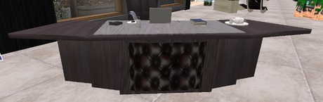 Second Life Marketplace - Office desk w. deco and chair