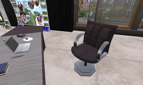 Second Life Marketplace - Office desk w. deco and chair