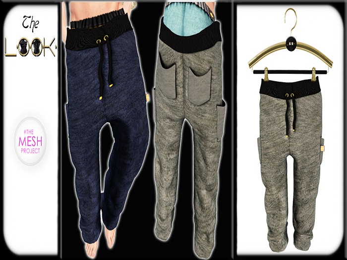 Second Life Marketplace - ! [L] ! TMP Drk Gray Sweats Shopping Bag (Click)