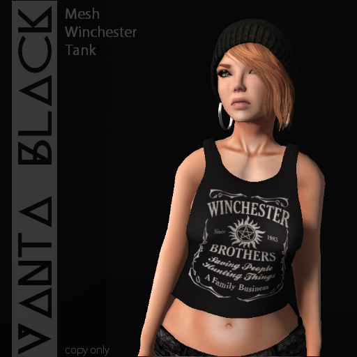 Second Life Marketplace - VantaBlack Winchester Tank Womens Mesh ...