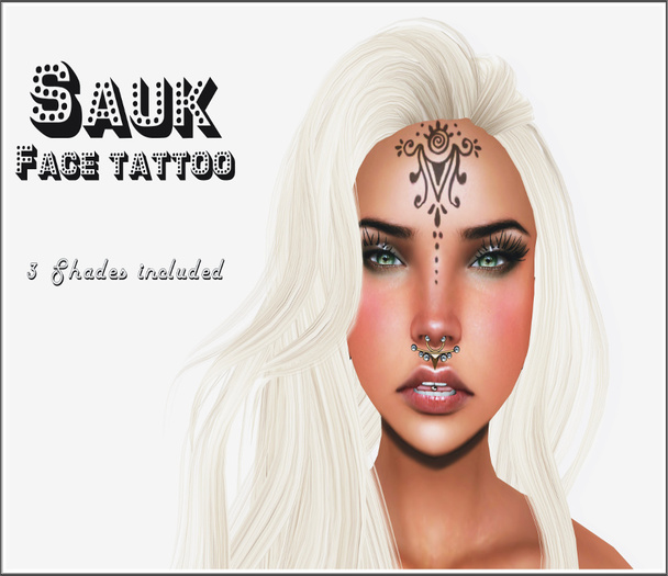 Second Life Marketplace - [.Twisted Barbie.]- Sauk face tattoo*