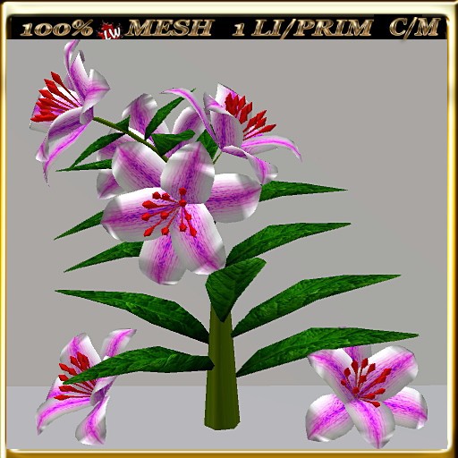 Second Life Marketplace - LW_ Stargazer Lily V.2. - 22 (1 LI / Prim)