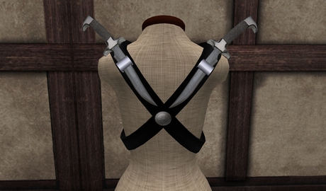 Second Life Marketplace - Dagger Bandolier Black