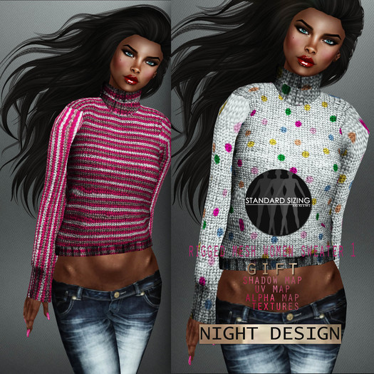 Second Life Marketplace - ---[g i f t ]---night's full perm rigged mesh ...