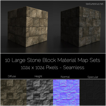 Second Life Marketplace - 13249: 40 x Seamless Large Stone Block ...