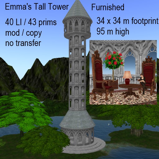 Second Life Marketplace - Emma's Tall Gothic Tower