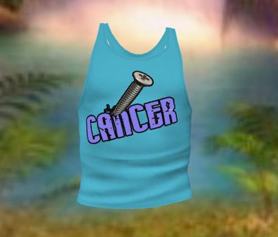 Second Life Marketplace - Screw Cancer Male Mens Vest Tank