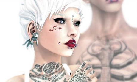 Second Life Marketplace - [silumeo] Idgaf face tattoo