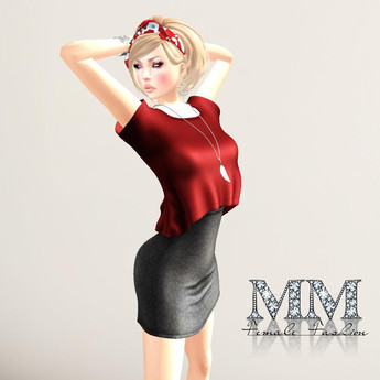 Second Life Marketplace - M&M-IVYANA RED DRESS MESH