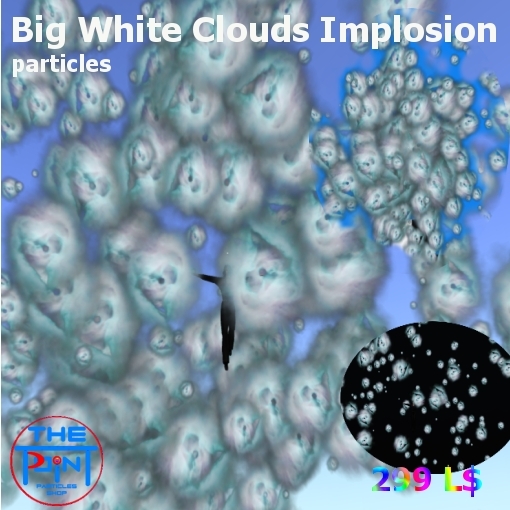 Second Life Marketplace - Big White Cloud Implosion Point Particles (drop BOX & open)
