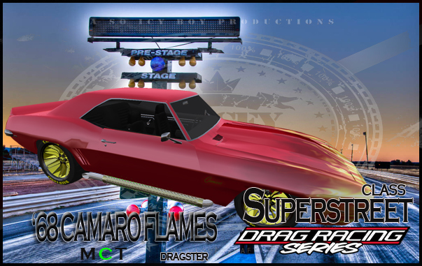 Second Life Marketplace - 1968 Camaro Flames Super Street Red Dragster