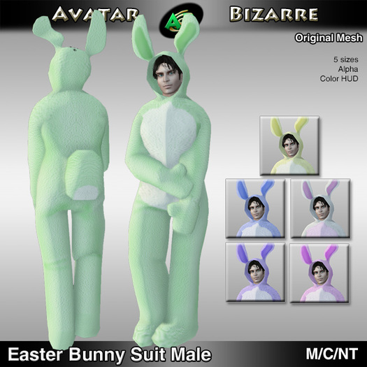 Second Life Marketplace - AB Easter Bunny Suit (Male) with color HUD